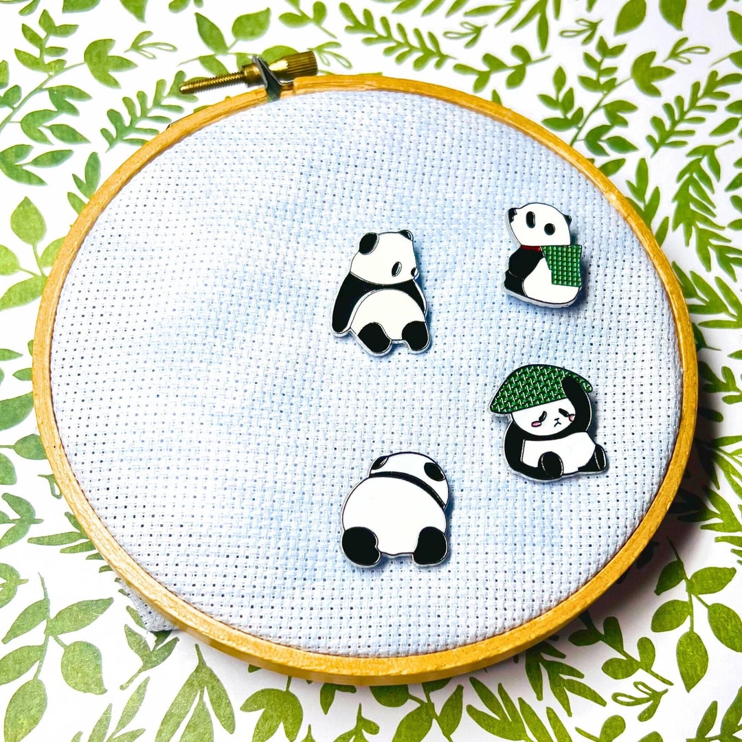 Panda Animal Needle Minders, Nature Embroidery, Sewing, and Needlework ...