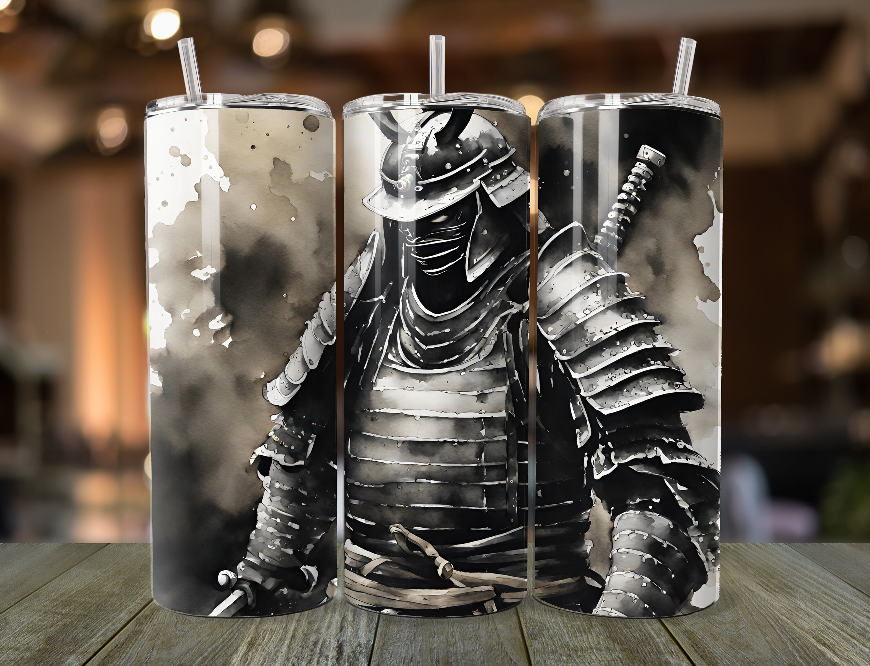 Armoured Samurai Tumbler Wrap, Samurai Warrior Drink Holder, Japanese ...