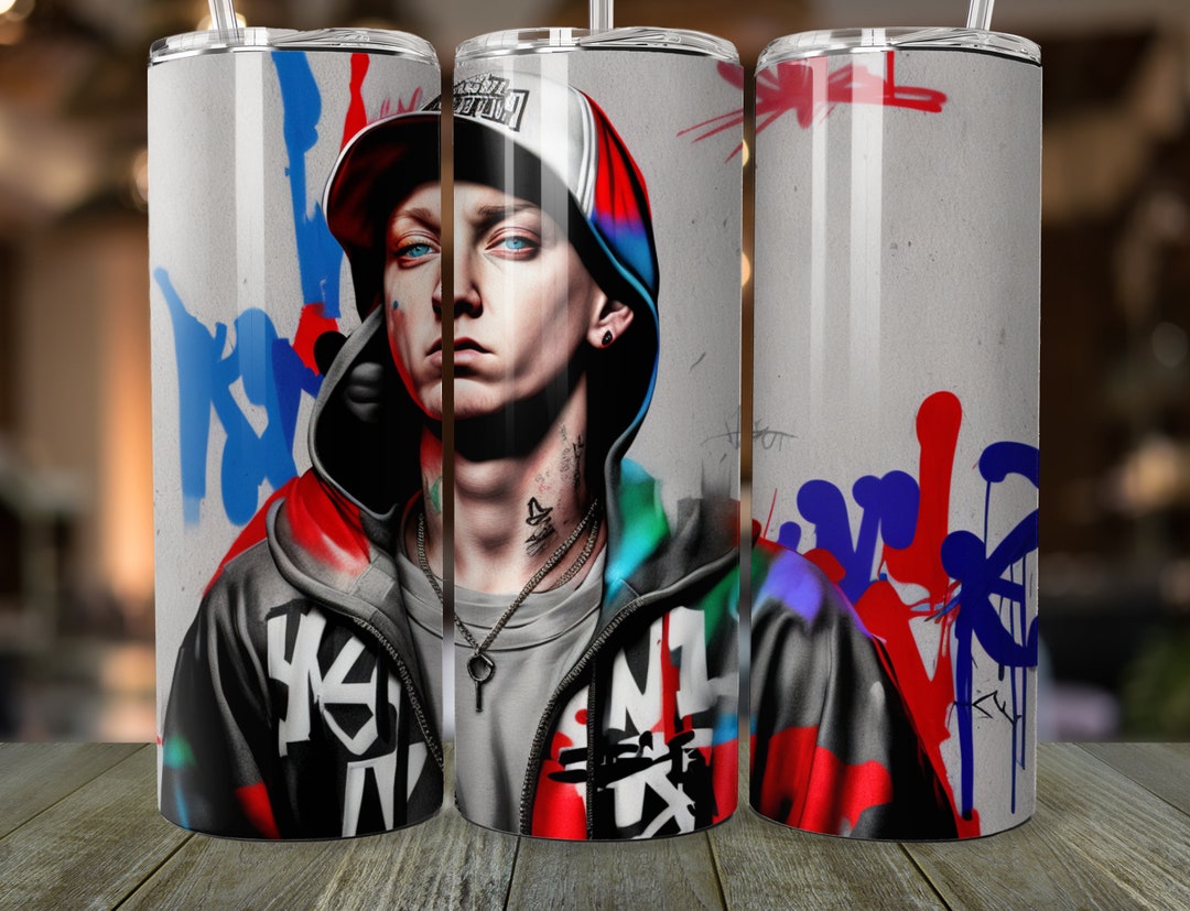 Eminem Illustration Graffiti Background Tumbler Wrap Digital File ...