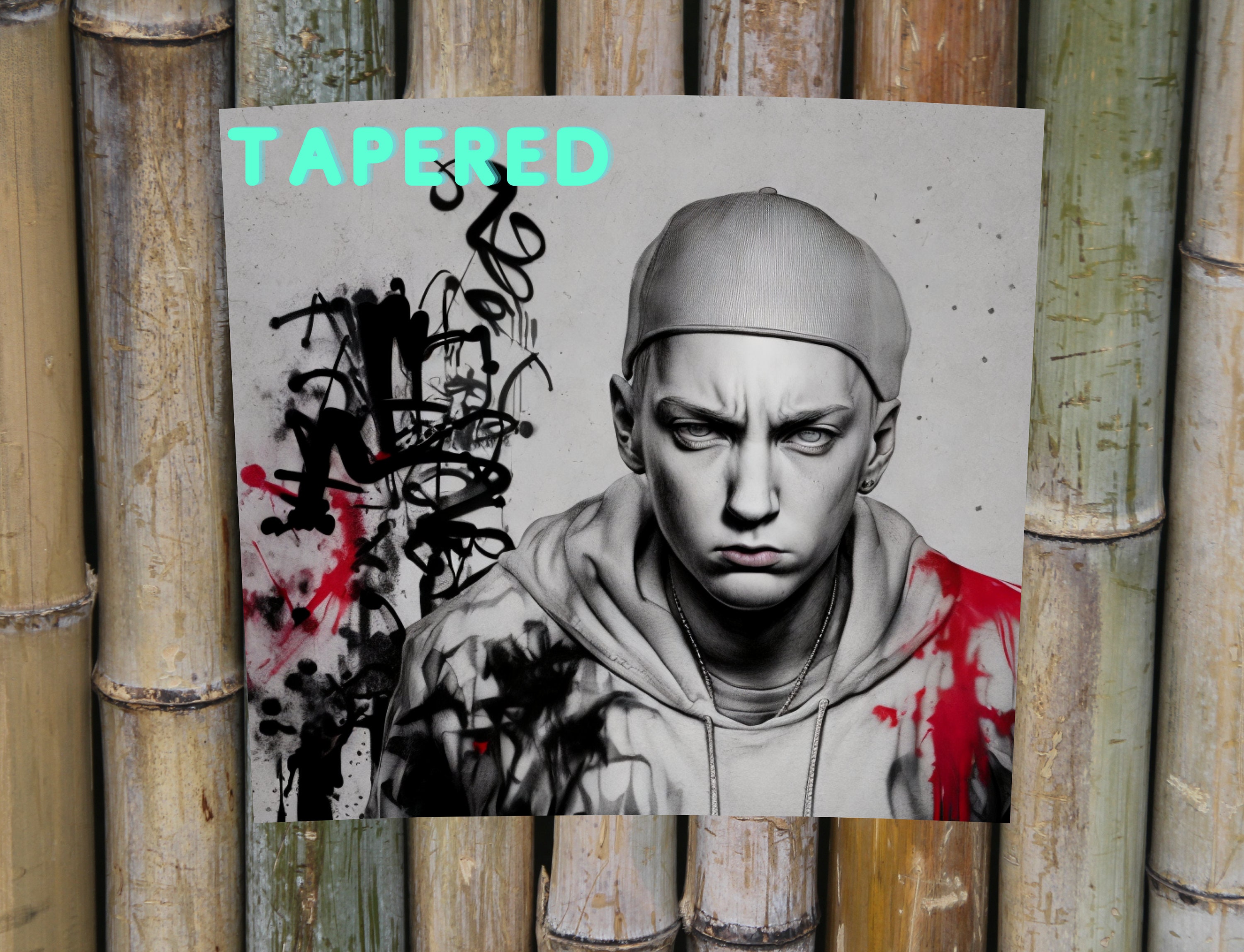 Eminem Illustration Graffiti Background Tumbler Wrap Digital File ...
