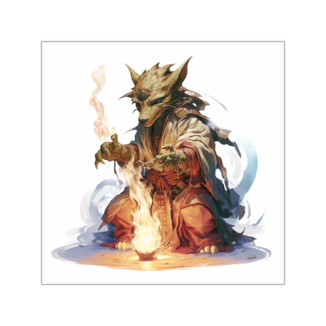 Square Vinyl Stickers, Dnd Kobold - Etsy