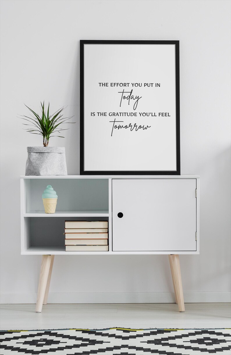Effort - Printable Wall Art, Quote Print, Motivational Inspirational ...
