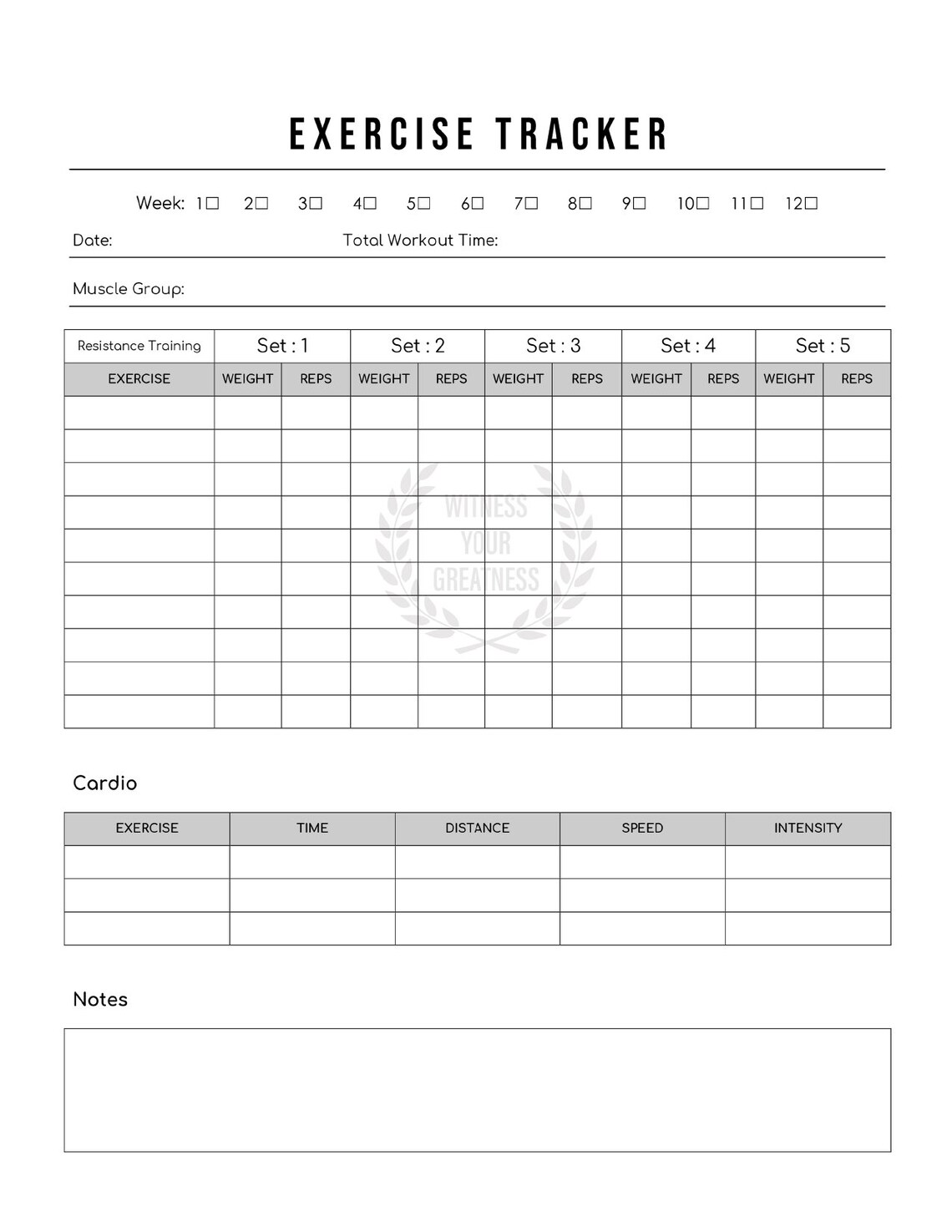 12 Week Fitness Plan - Fitness Program - Home Workout - Weight Training ...