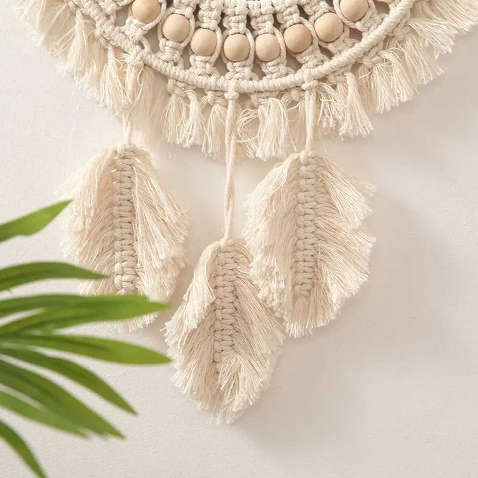 Handmade Macrame Wall Mirror Boho Round Mirror Room Decor for Living ...