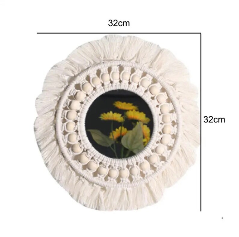 Handmade Macrame Wall Mirror Boho Round Mirror Room Decor for Living ...