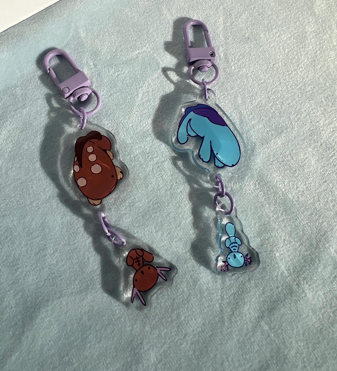 Quag and Clod Falling Wooper Acrylic Keychains - Etsy