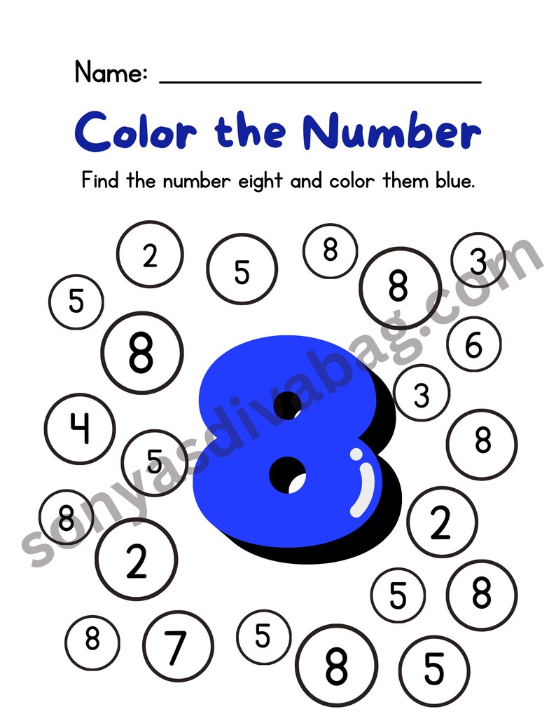 1-9 Number Recognition | Math Worksheets | Preschool Pages | Simple ...