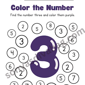 1-9 Number Recognition | Math Worksheets | Preschool Pages | Simple ...