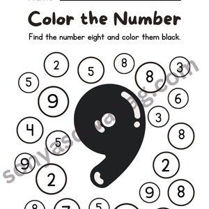 1-9 Number Recognition | Math Worksheets | Preschool Pages | Simple ...