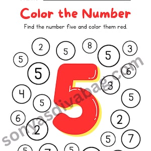 1-9 Number Recognition | Math Worksheets | Preschool Pages | Simple ...