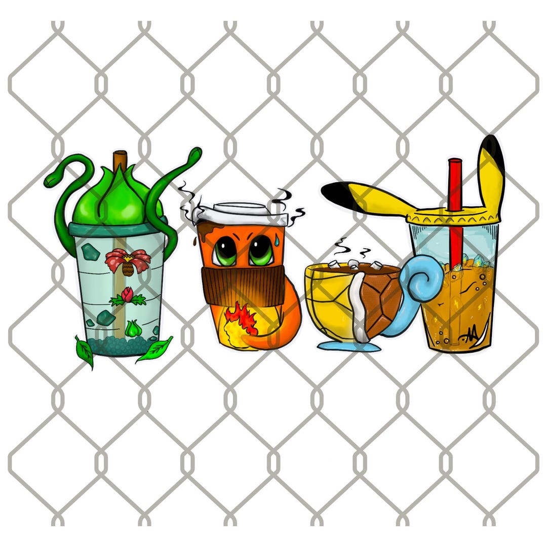 Pokemon Coffee Cup PNG, Coffee Lovers, File to Sublimation, Artwork ...