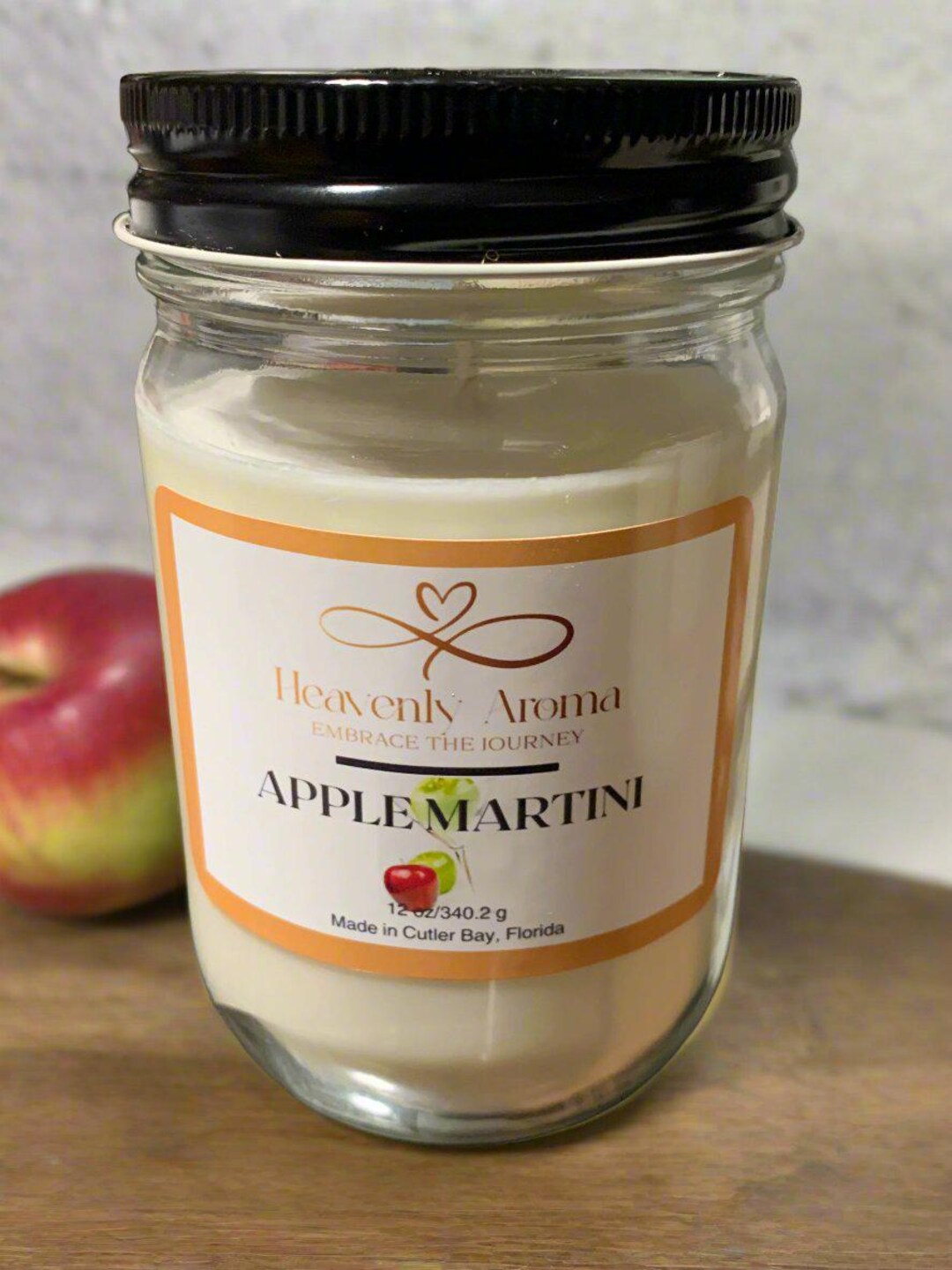 Modern 12 Oz Candle Jars Handcrafted for Relaxation and Ambiance Apple ...