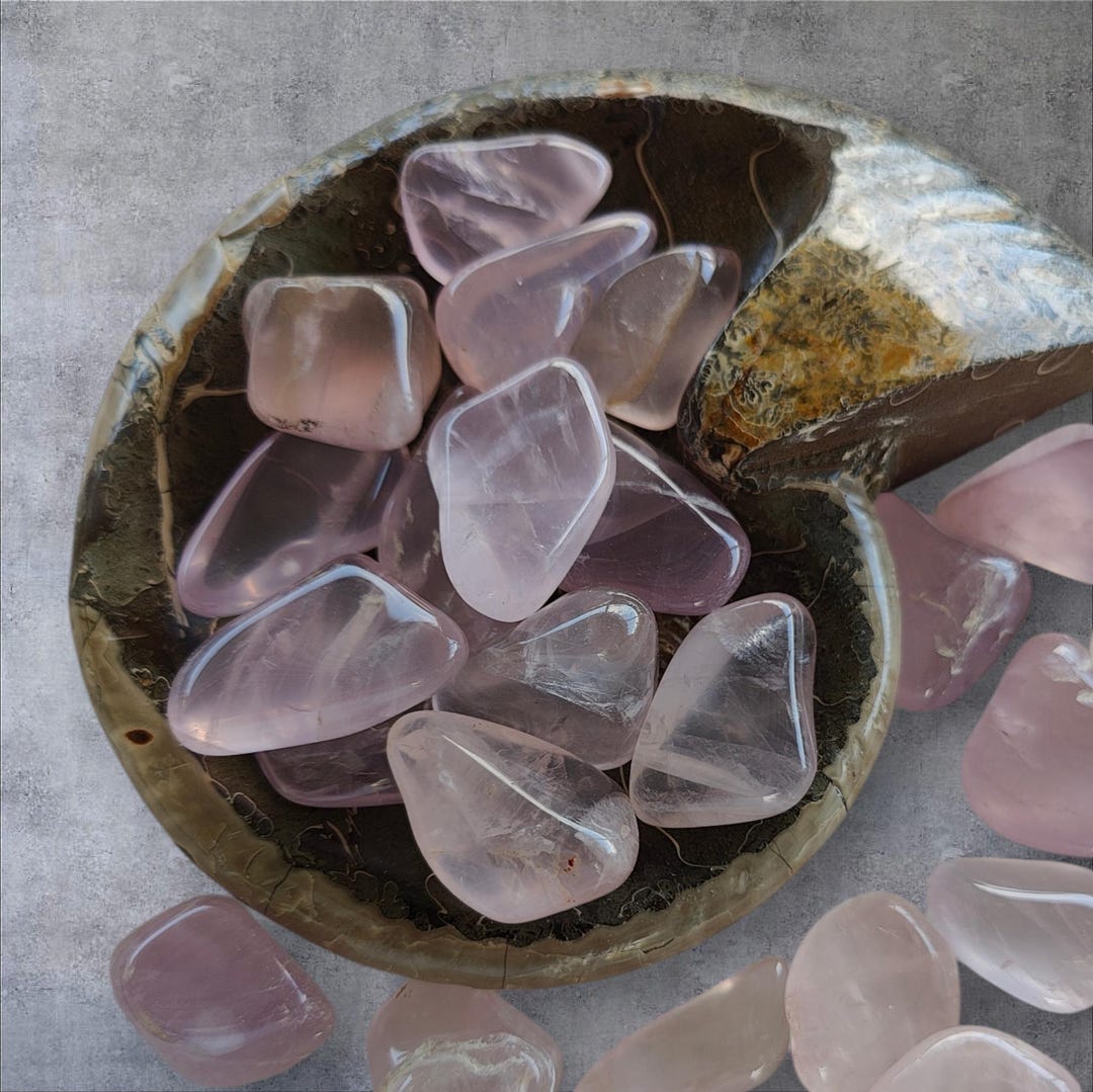 Natural Star Rose Quartz Tumble Healing Stone for Love, Emotional ...