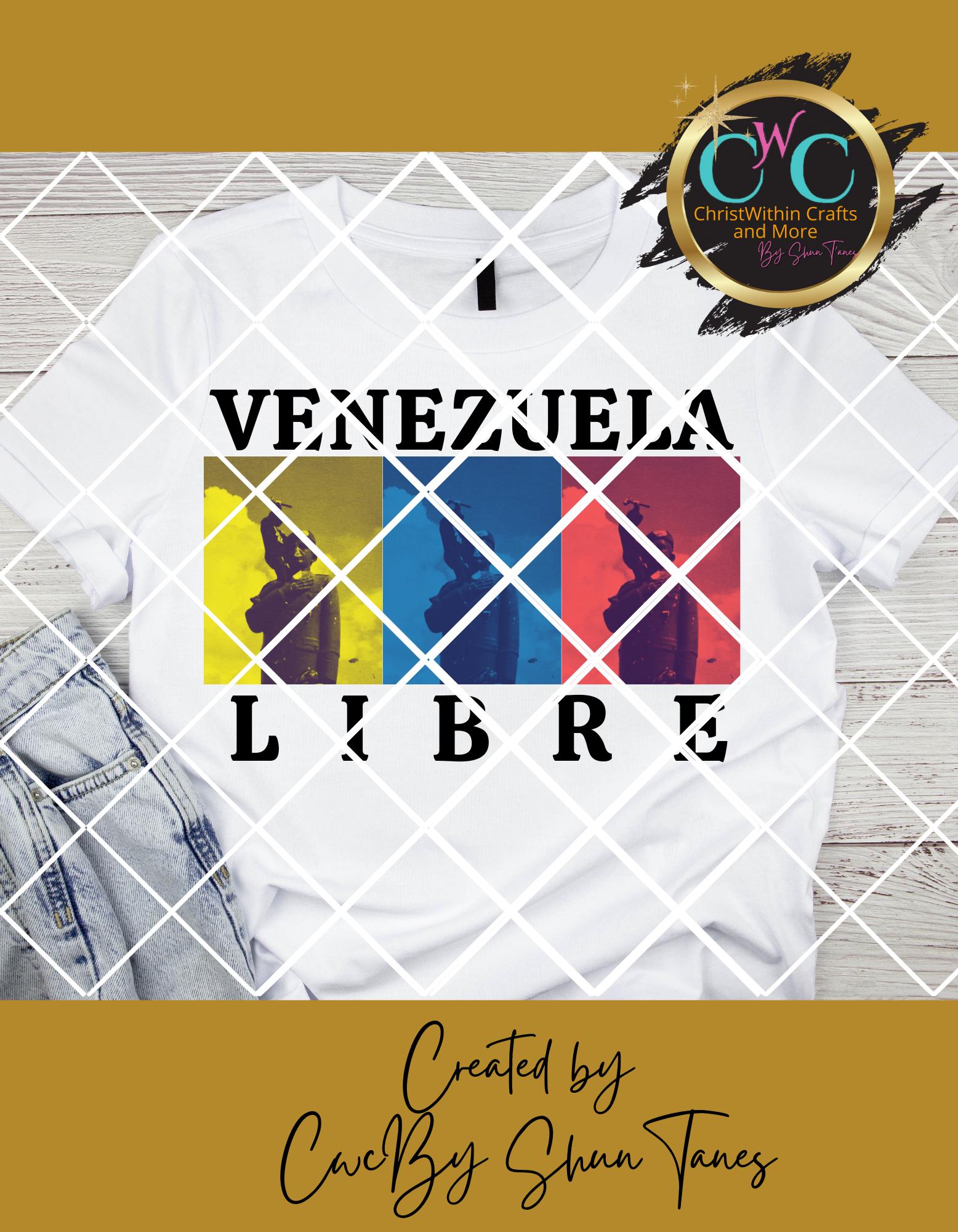 Venezuela Libre PNG, Free Venezuela T-shirt/sweatshirt, Venezuelan T ...