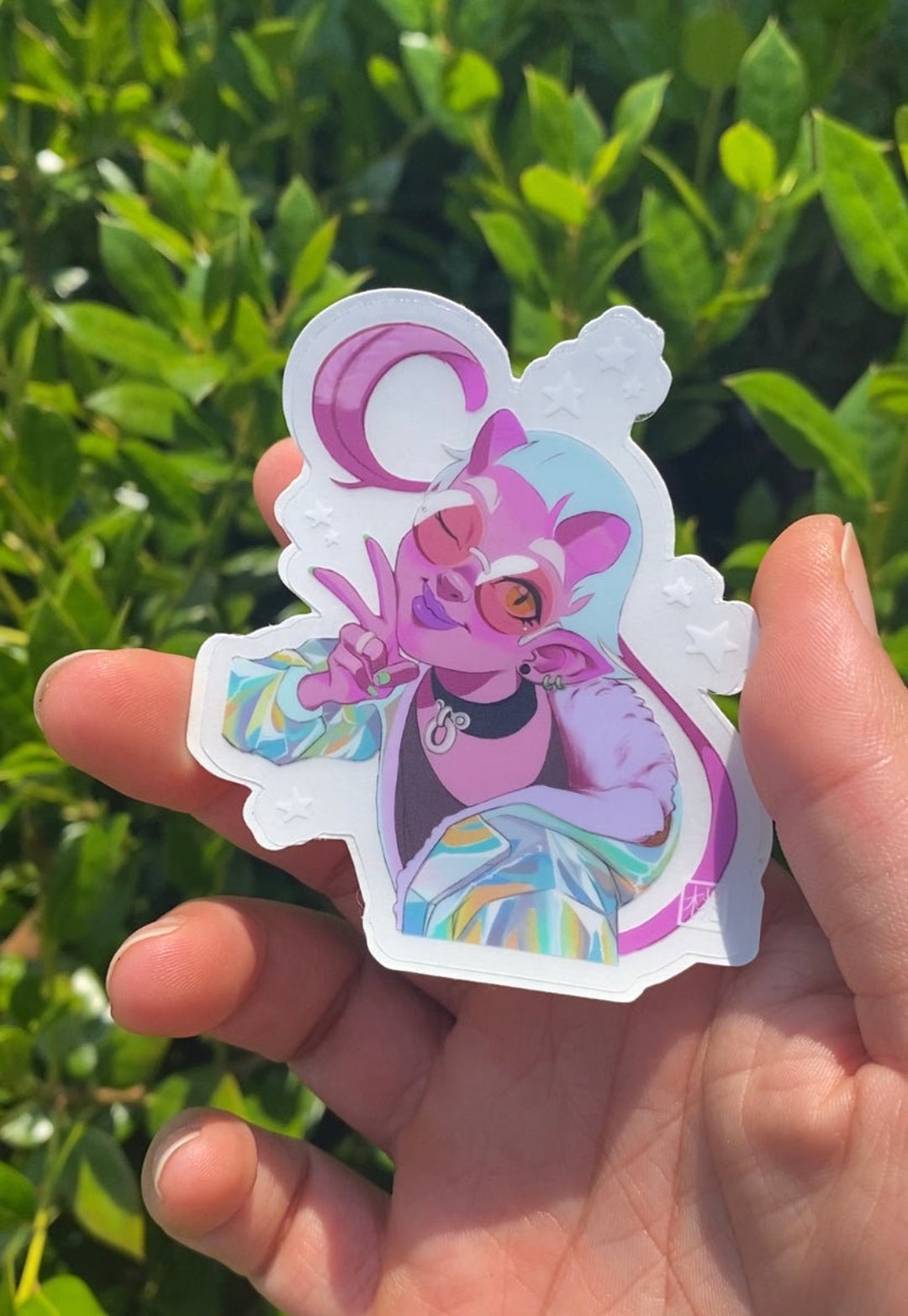 Pink Oni Sticker - Etsy