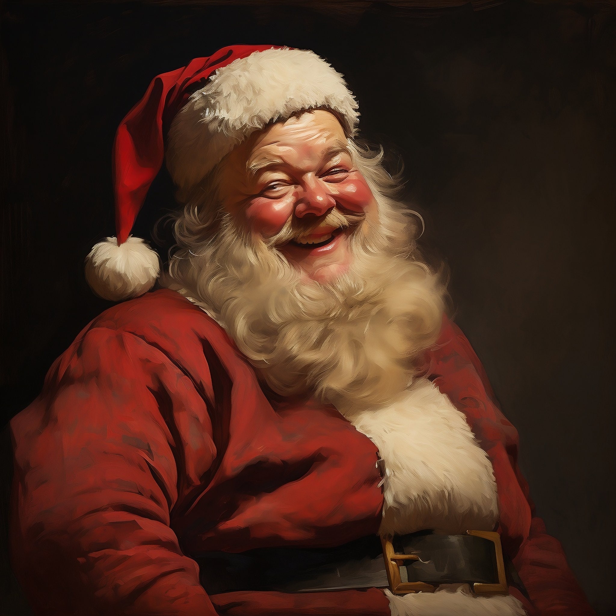 Digital Art Beautiful Santa Art Jolly St. Nick Saint Nicholas Christmas ...