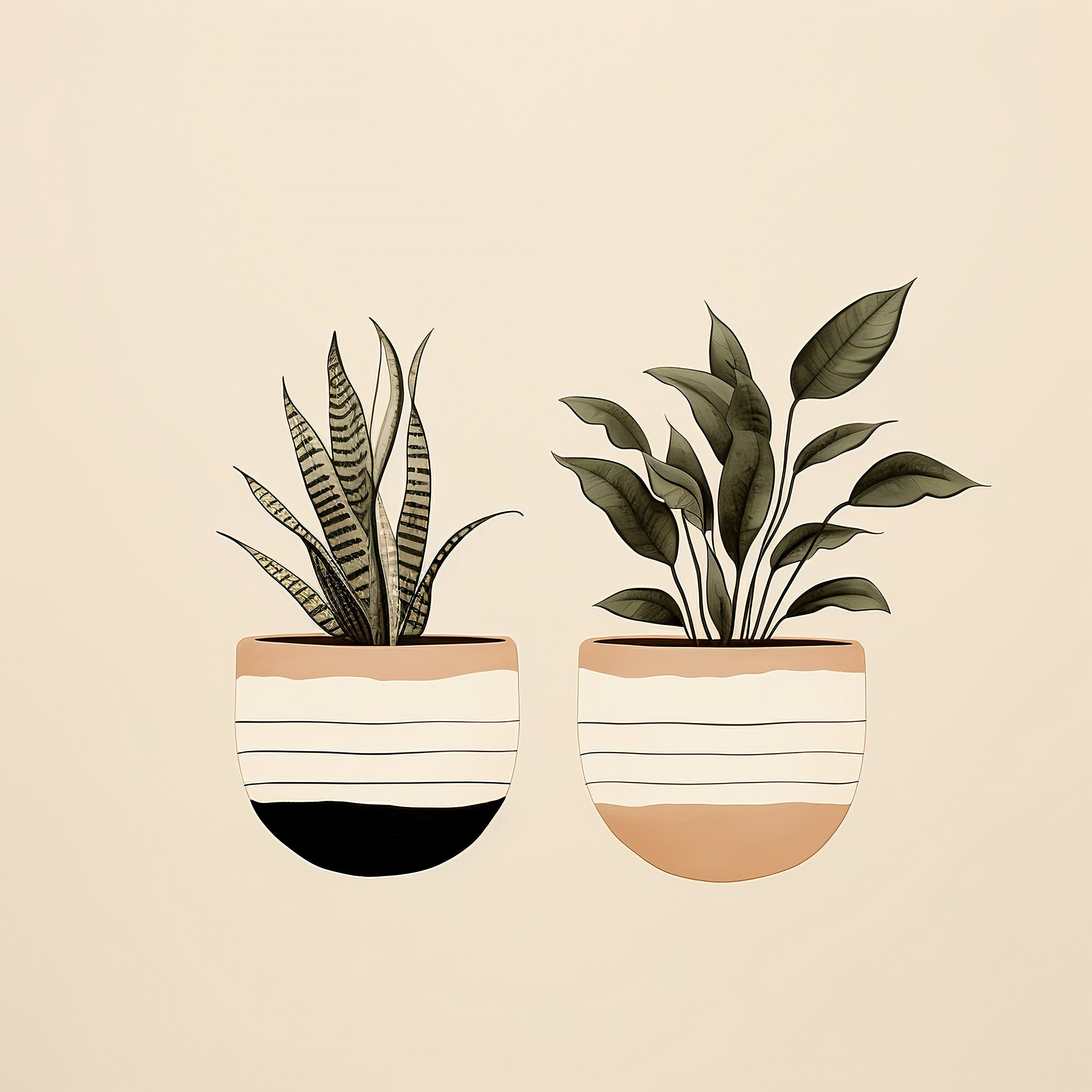 Digital Art Delicate Fine Line Plant Dainty Fine Art - Etsy