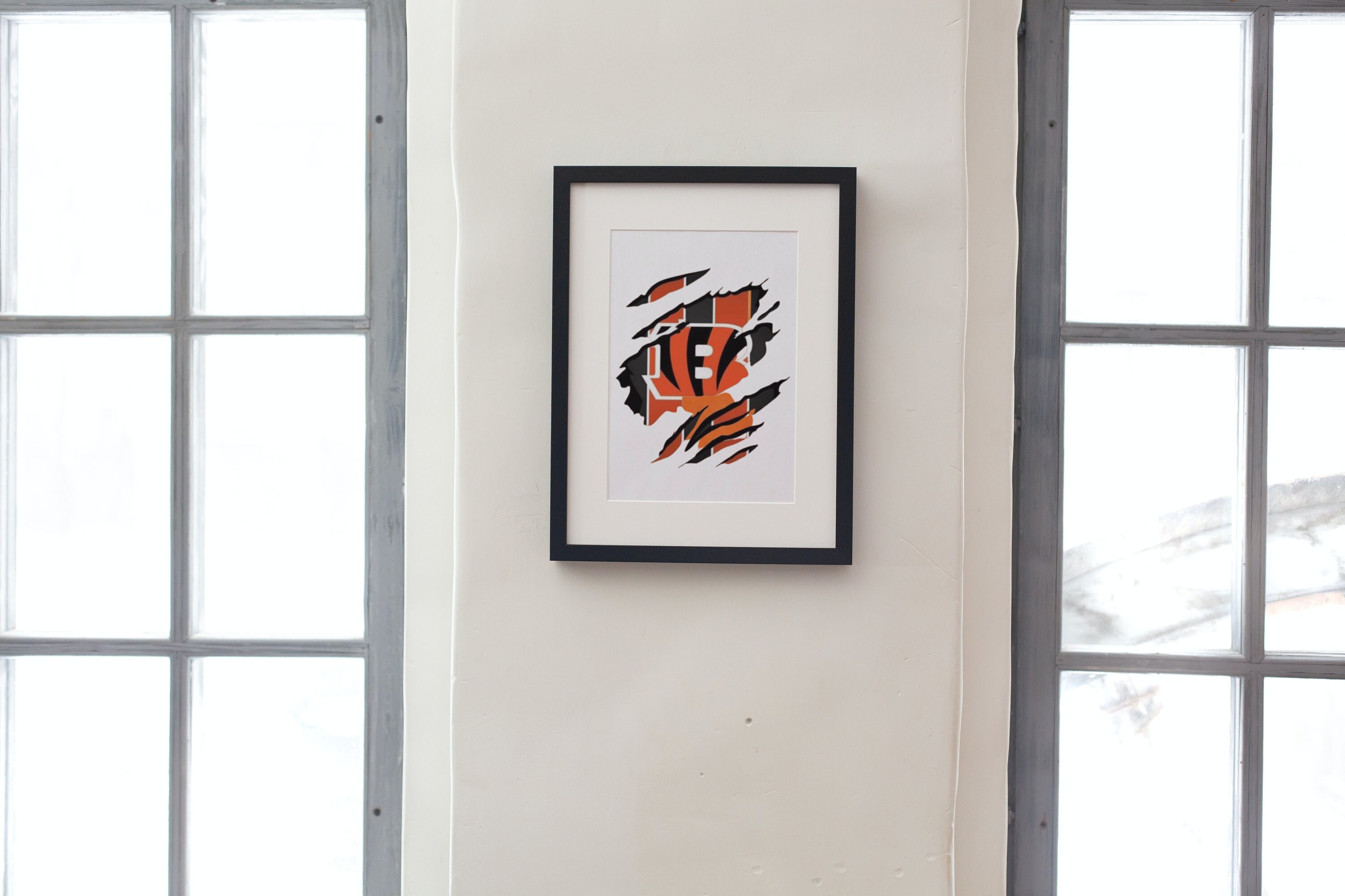 Cincinnati Bengals Tiger Claw Poster 18x24in Digital Download Bengals Gift, Bengals Poster ...