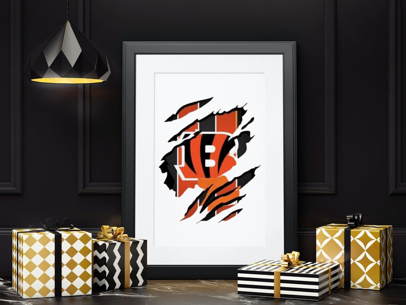 Cincinnati Bengals Tiger Claw Poster 18x24in Digital Download Bengals Gift, Bengals Poster ...