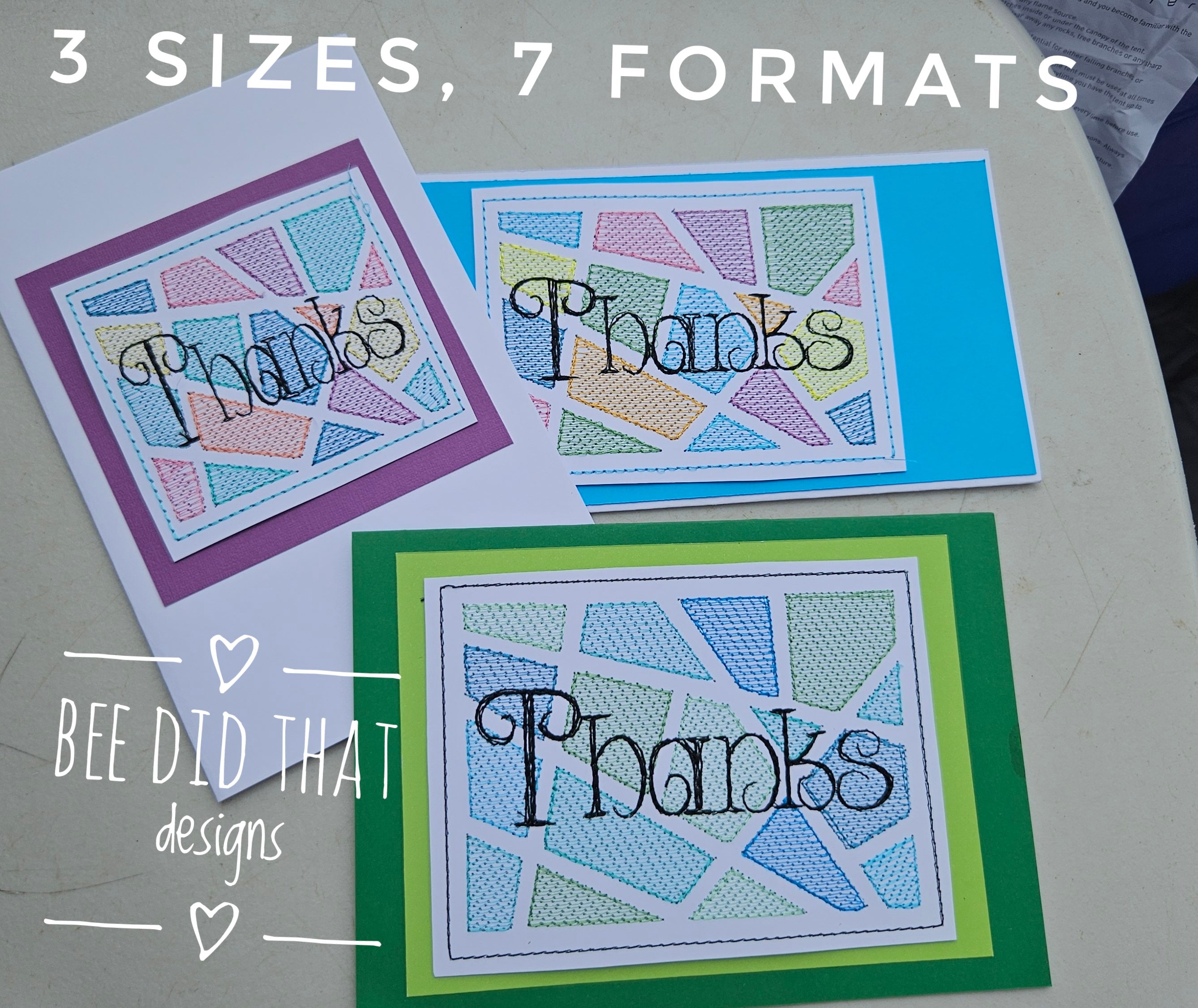 BDT Bright Box Thanks - A Machine Embroidery Design Specifically for ...