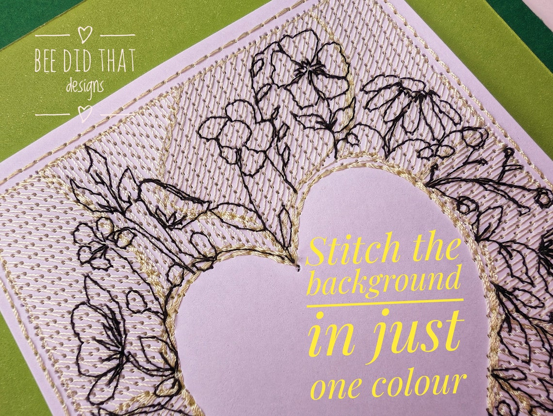 Floral Garden HEART - A Machine Embroidery Specifically Digitised for ...
