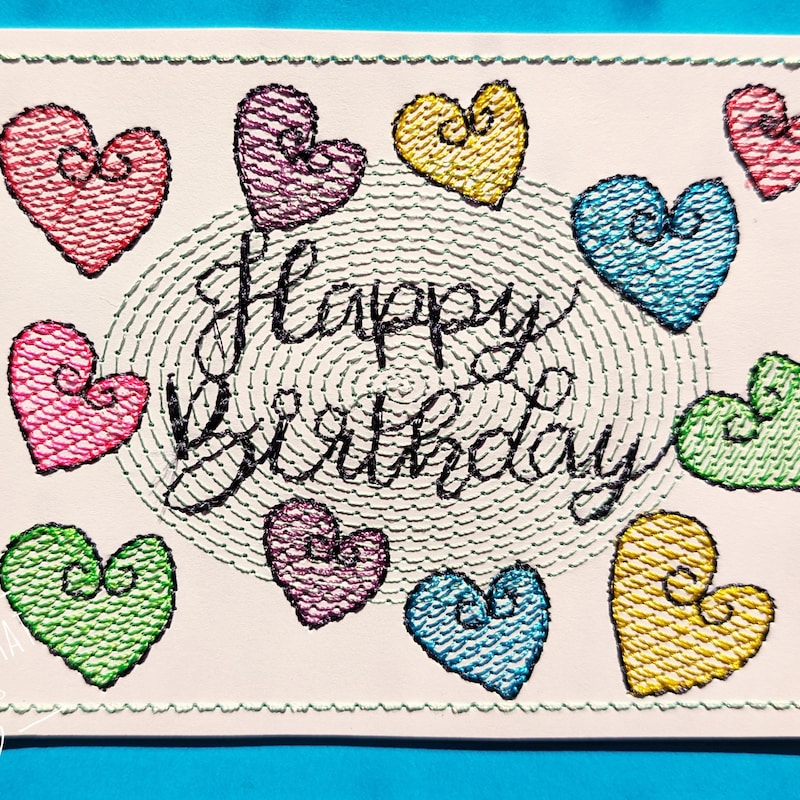 Greetings Cards Embroidered - Etsy