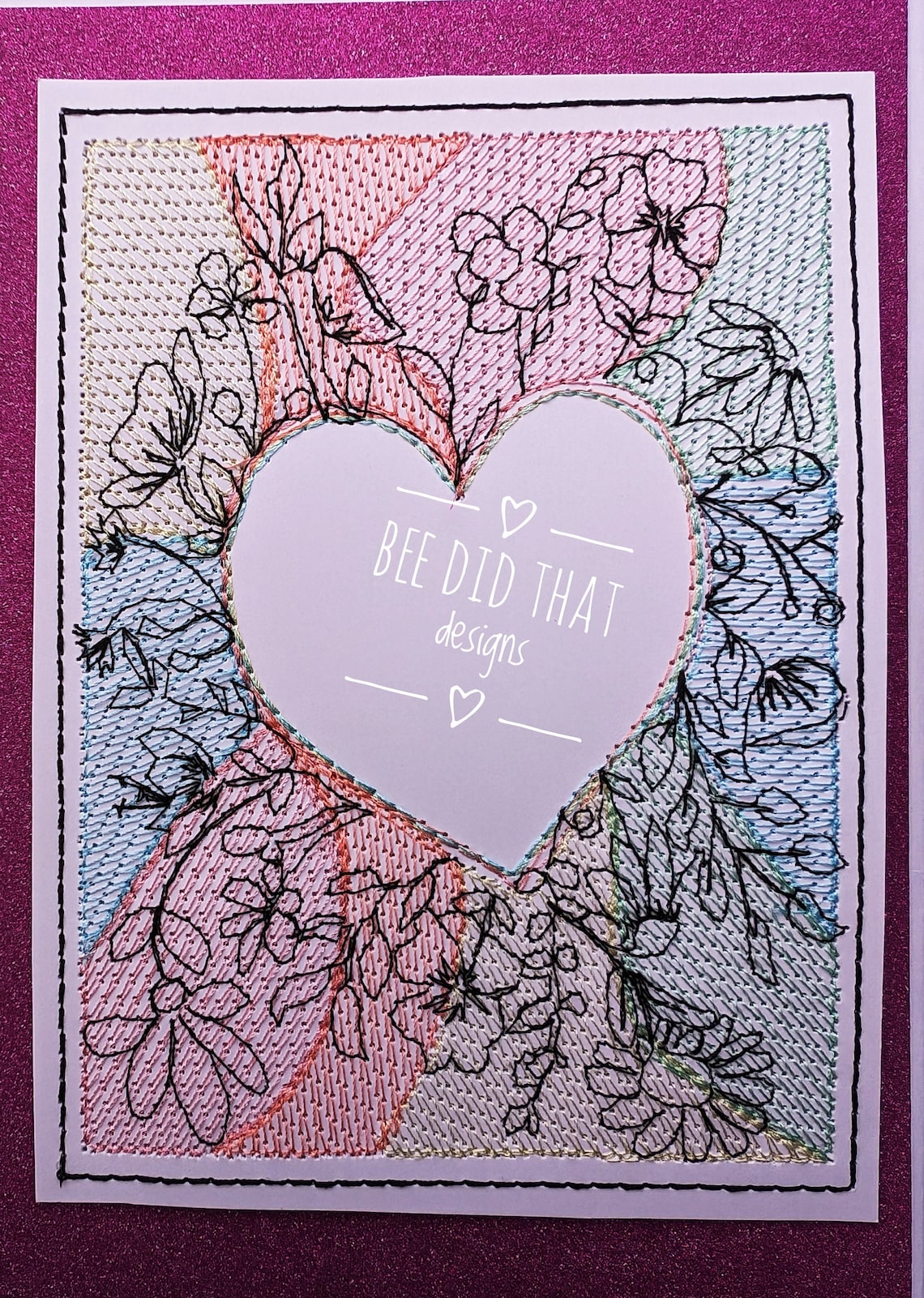 Floral Garden HEART - A Machine Embroidery Specifically Digitised for ...
