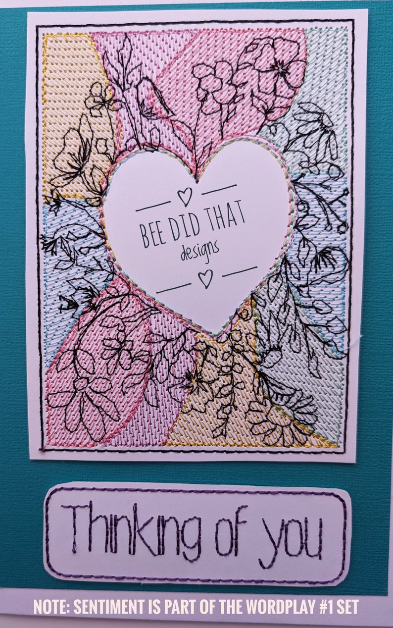 Floral Garden HEART - A Machine Embroidery Specifically Digitised for ...