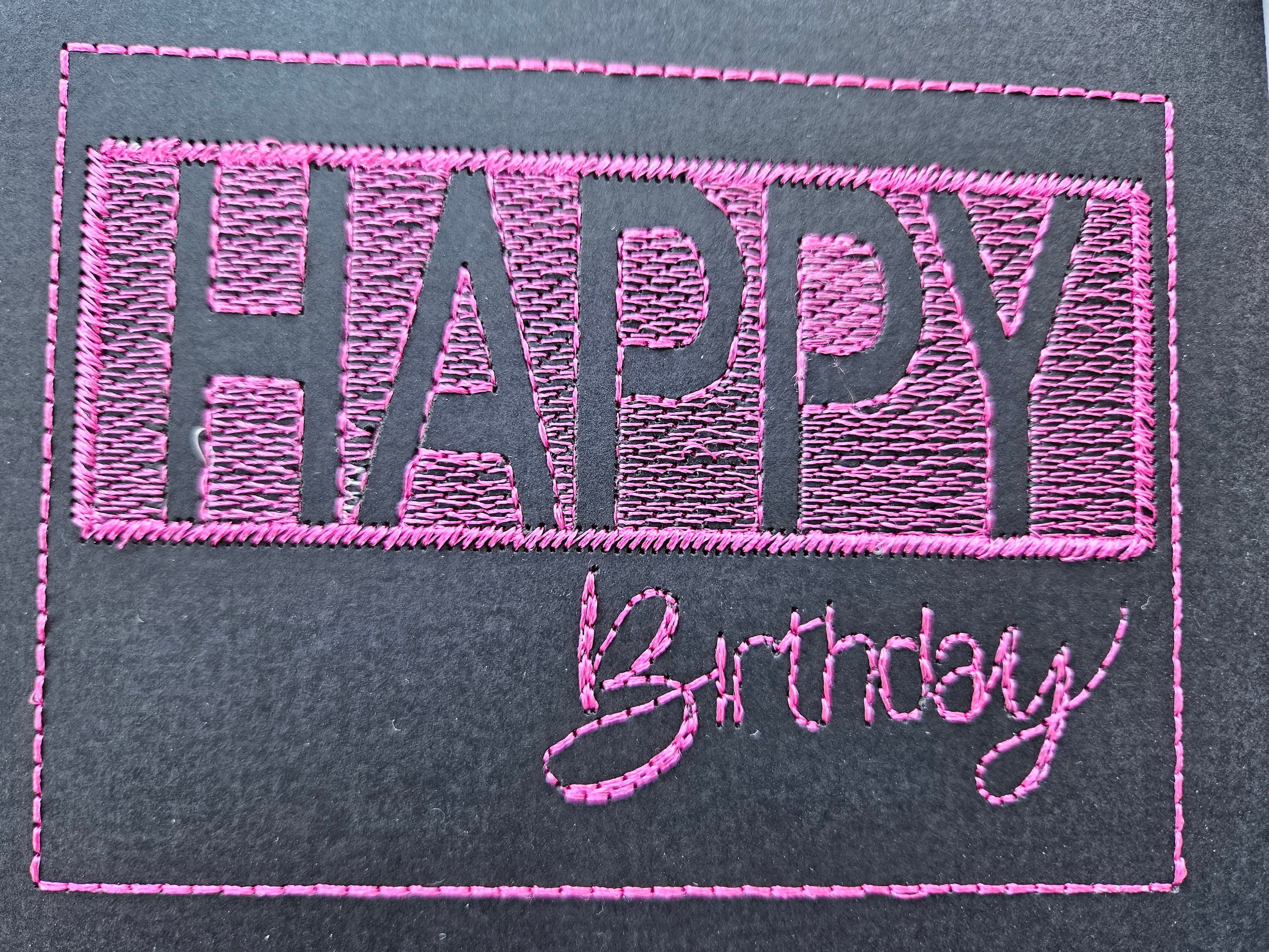 BDT Chunky Happy Birthday Machine Embroidery File Specifically for ...