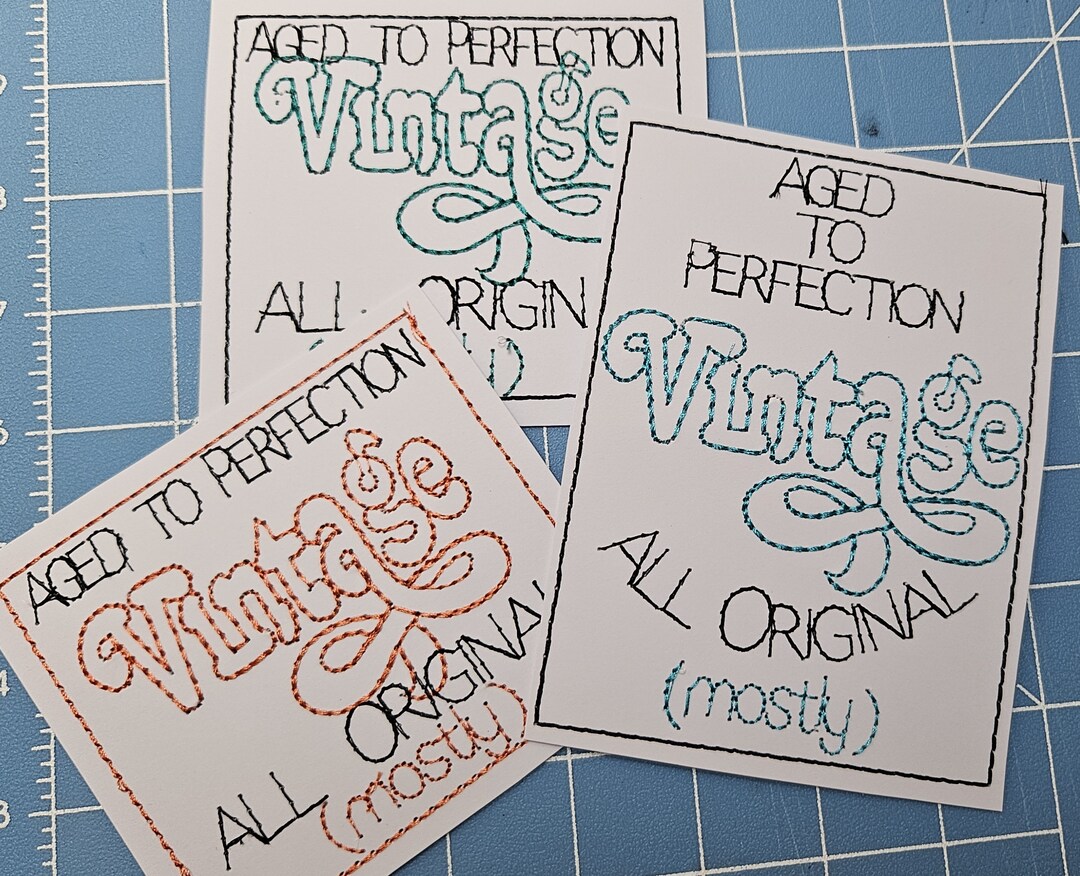 Aged to Perfection - A Machine Embroidery Specifically Digitised for ...