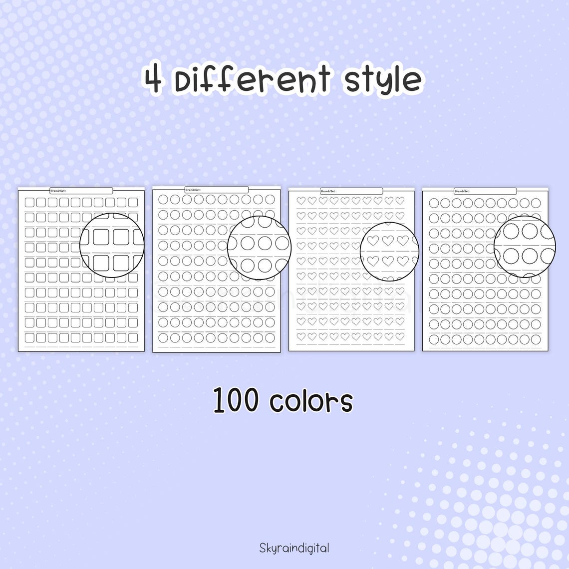 Printable Color Swatch Chart: Alcohol Marker & Watercolor Palette (PDF ...