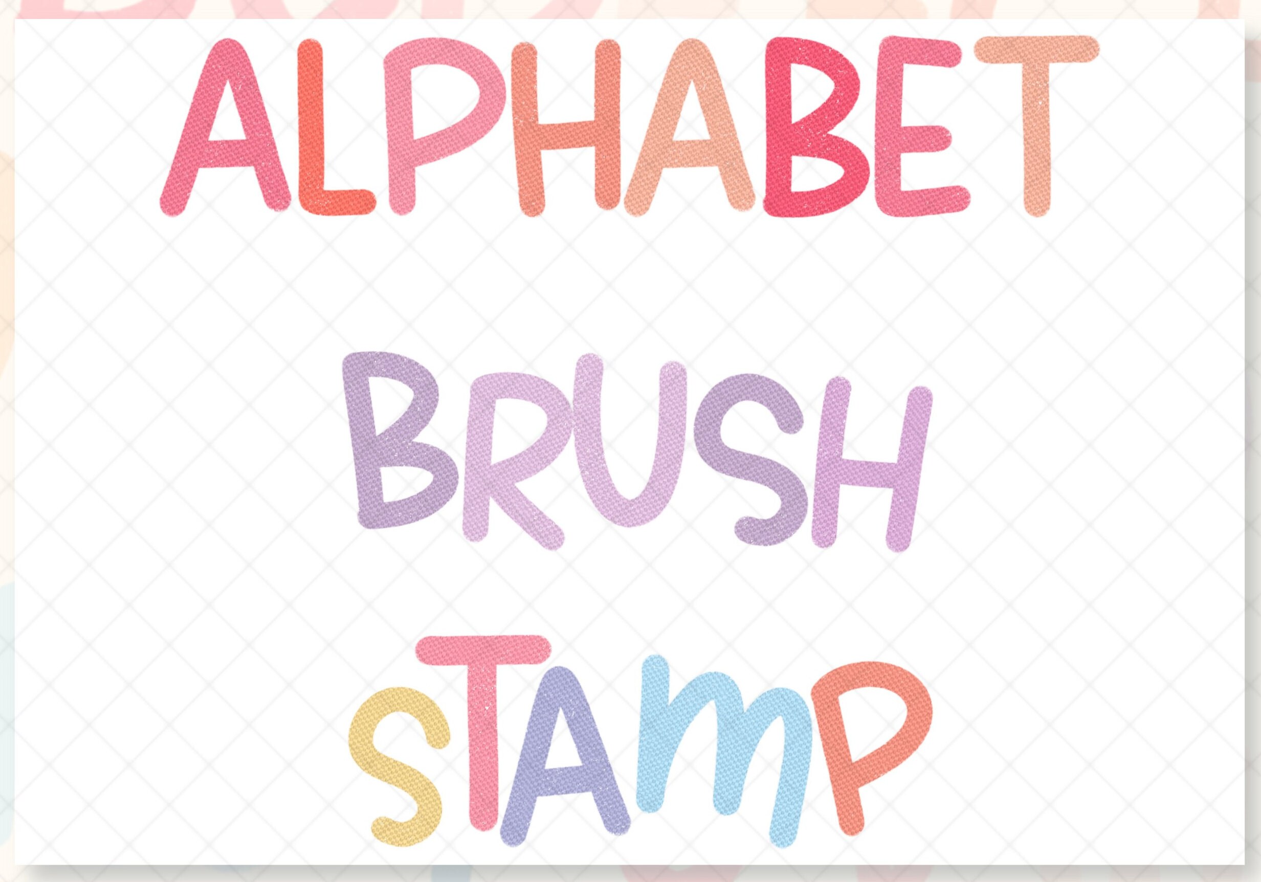 Crayon Procreate Brushes , Alphabet Procreate Brush Stamps, Alphabet ...