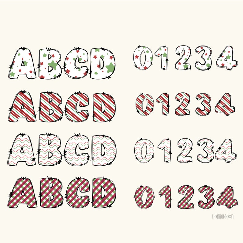Christmas Alphabet Letters, Alphabet PNG, Numbers & Accessories ...
