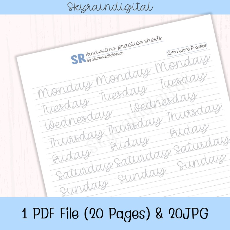 Cursive Handwriting Practice Worksheets, Lettering Worksheet ...