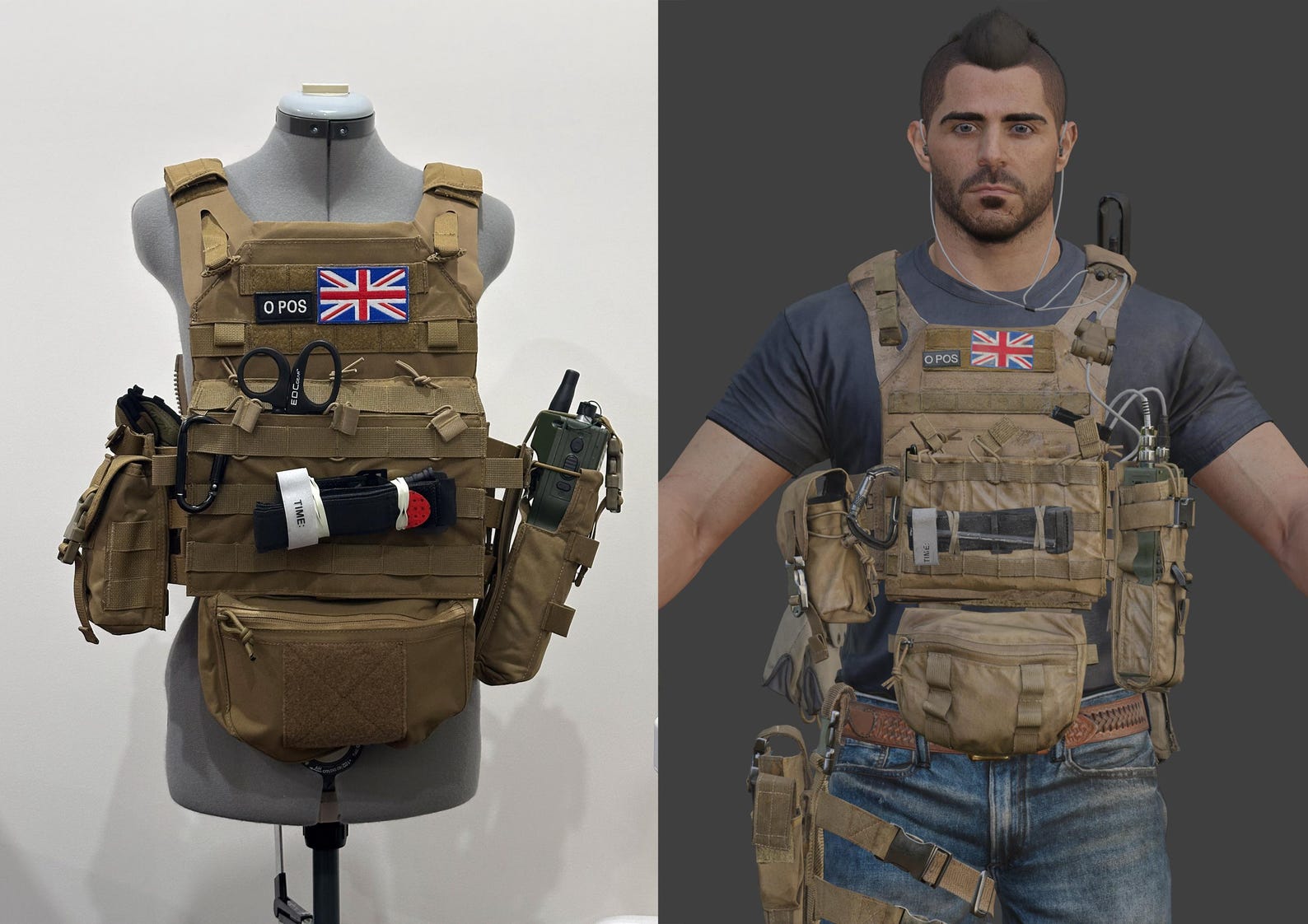 COD Soap Tactical Vest FULL SET Cosplay Airsoft Johnny soap Mactavish ...