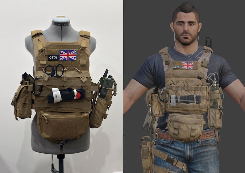 COD Soap Tactical Vest FULL SET Cosplay Airsoft Johnny soap Mactavish ...