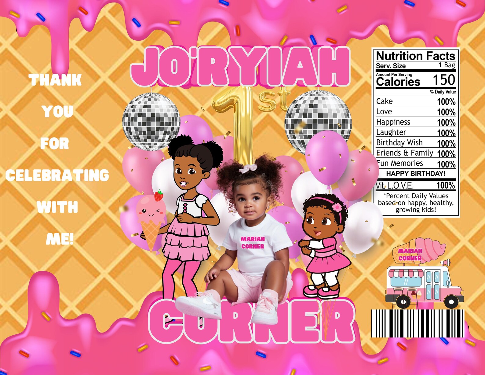 Pink Gracie Corner Editable Templates - Etsy