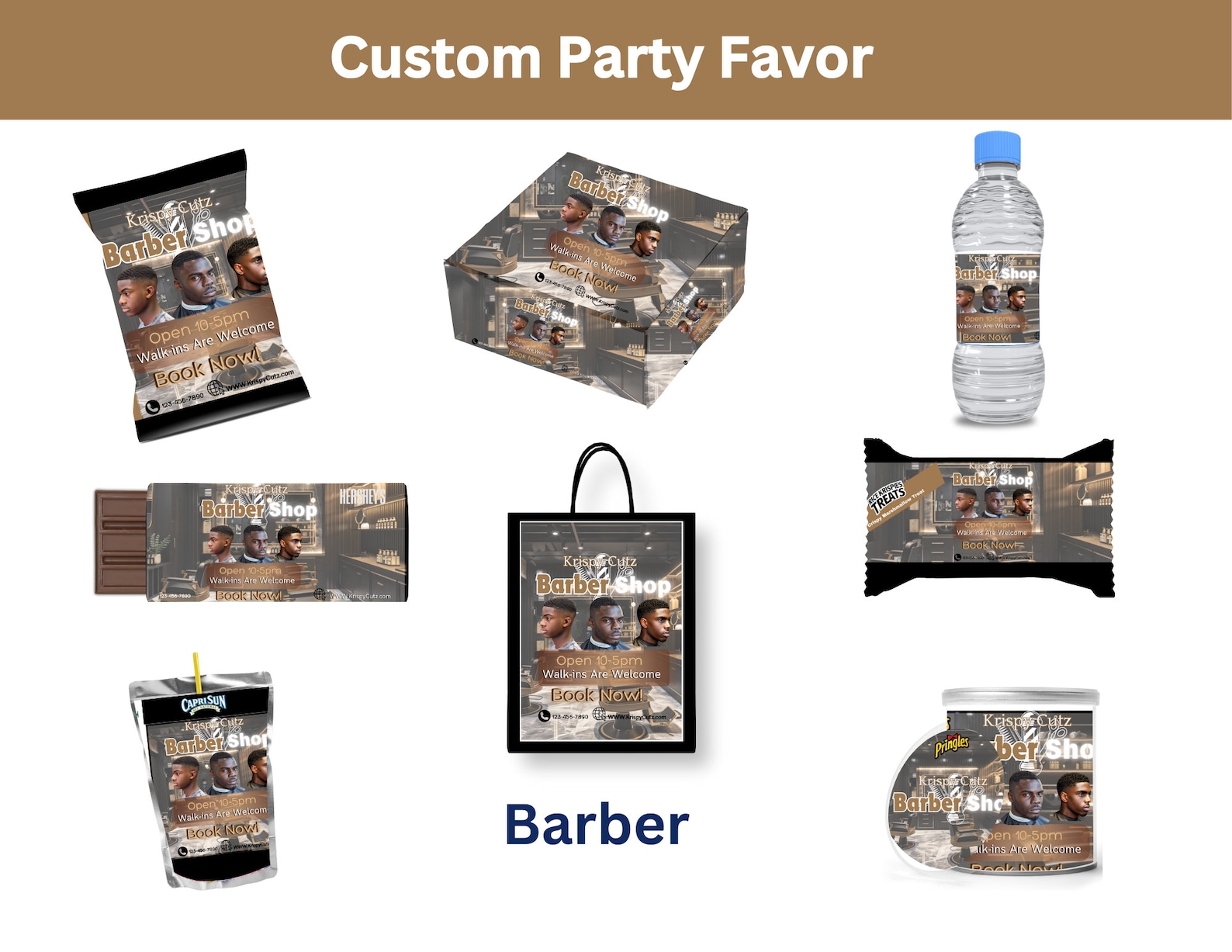 Editable Barber Party Favor - Etsy