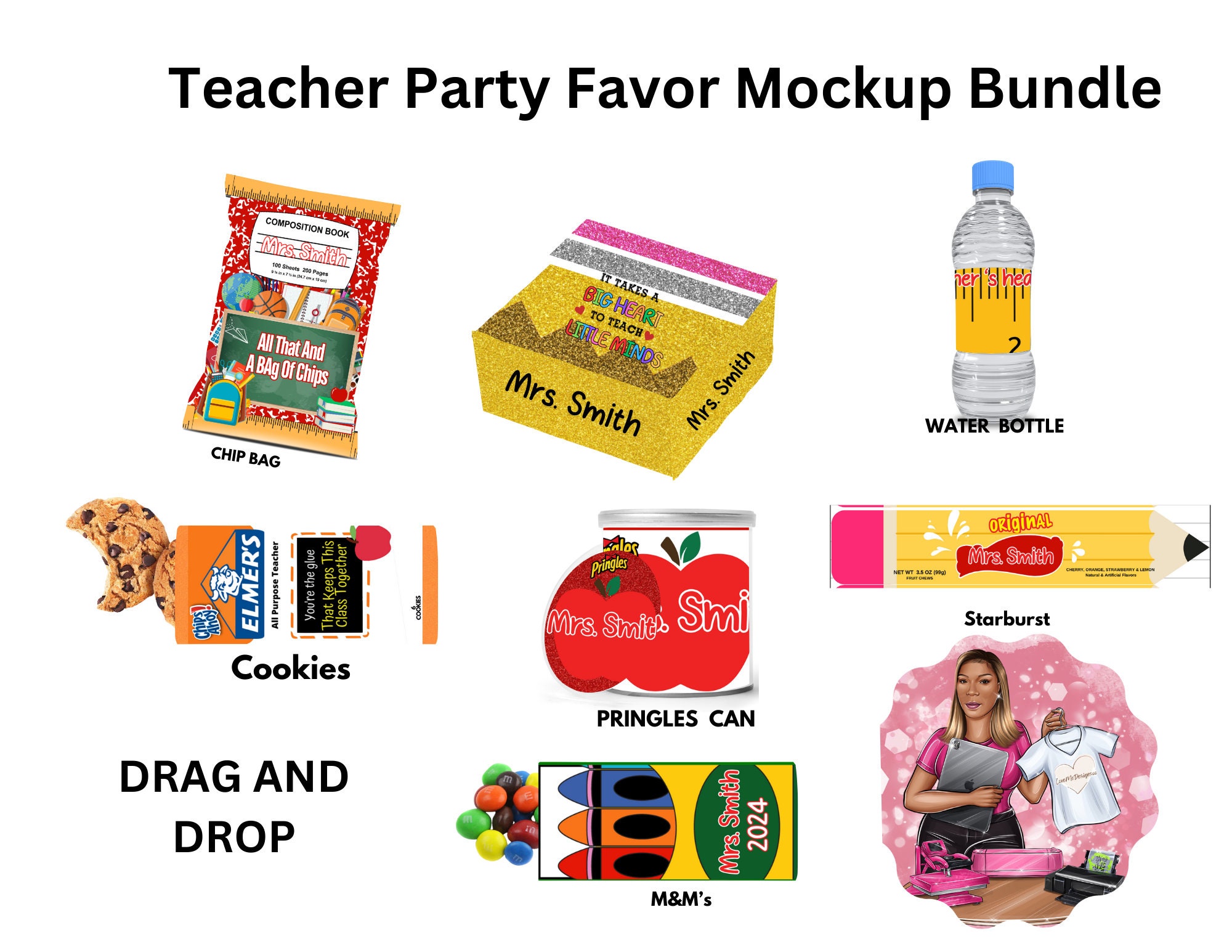 Editable Teacher Digital Templates - Etsy