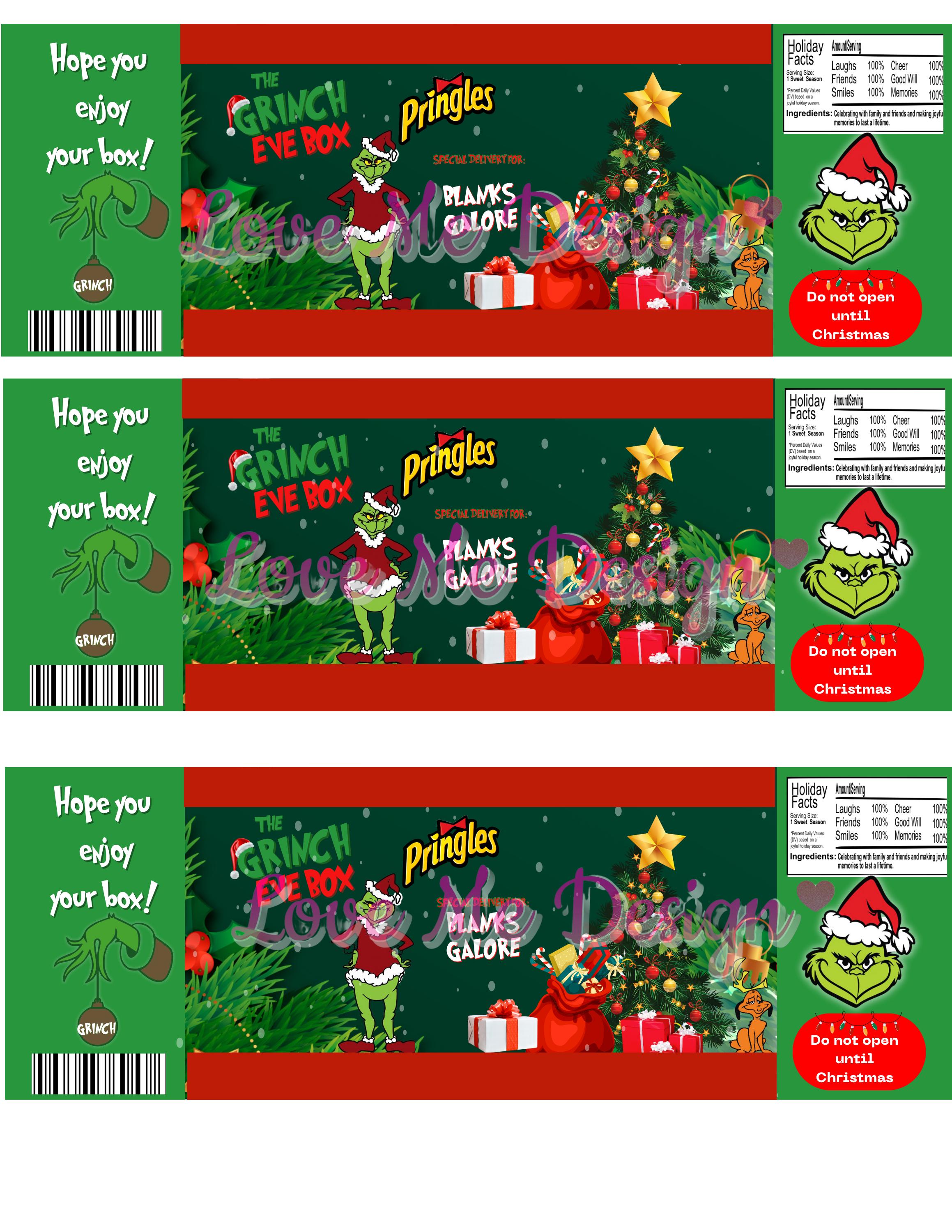 Christmas Grinch Party Favor Editable Templates - Etsy