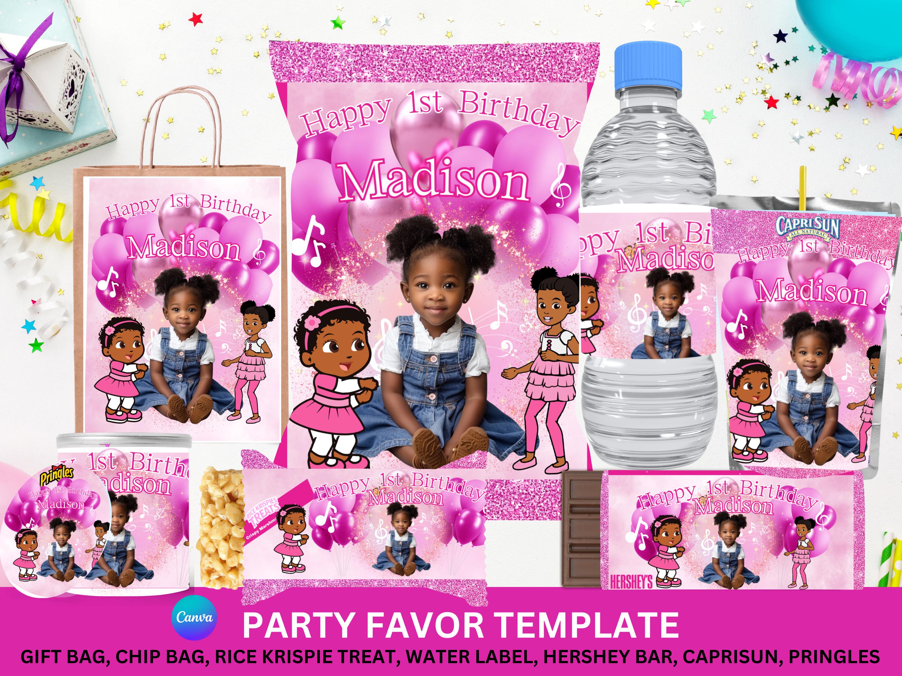 Editable Gracie Corner Party Favor Template - Etsy