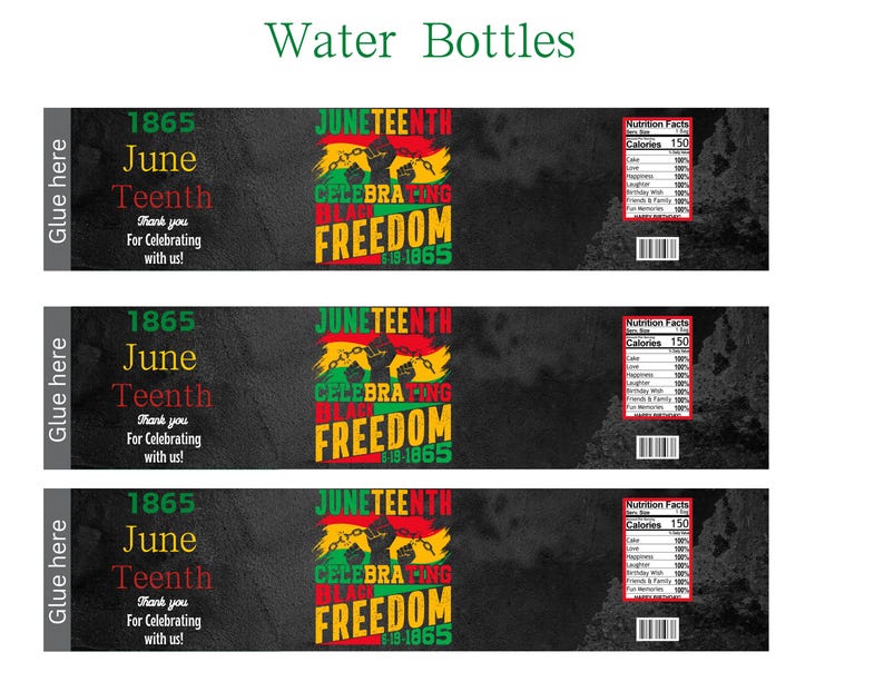 Editable Juneteenth Party Favor Templates -11 - Etsy