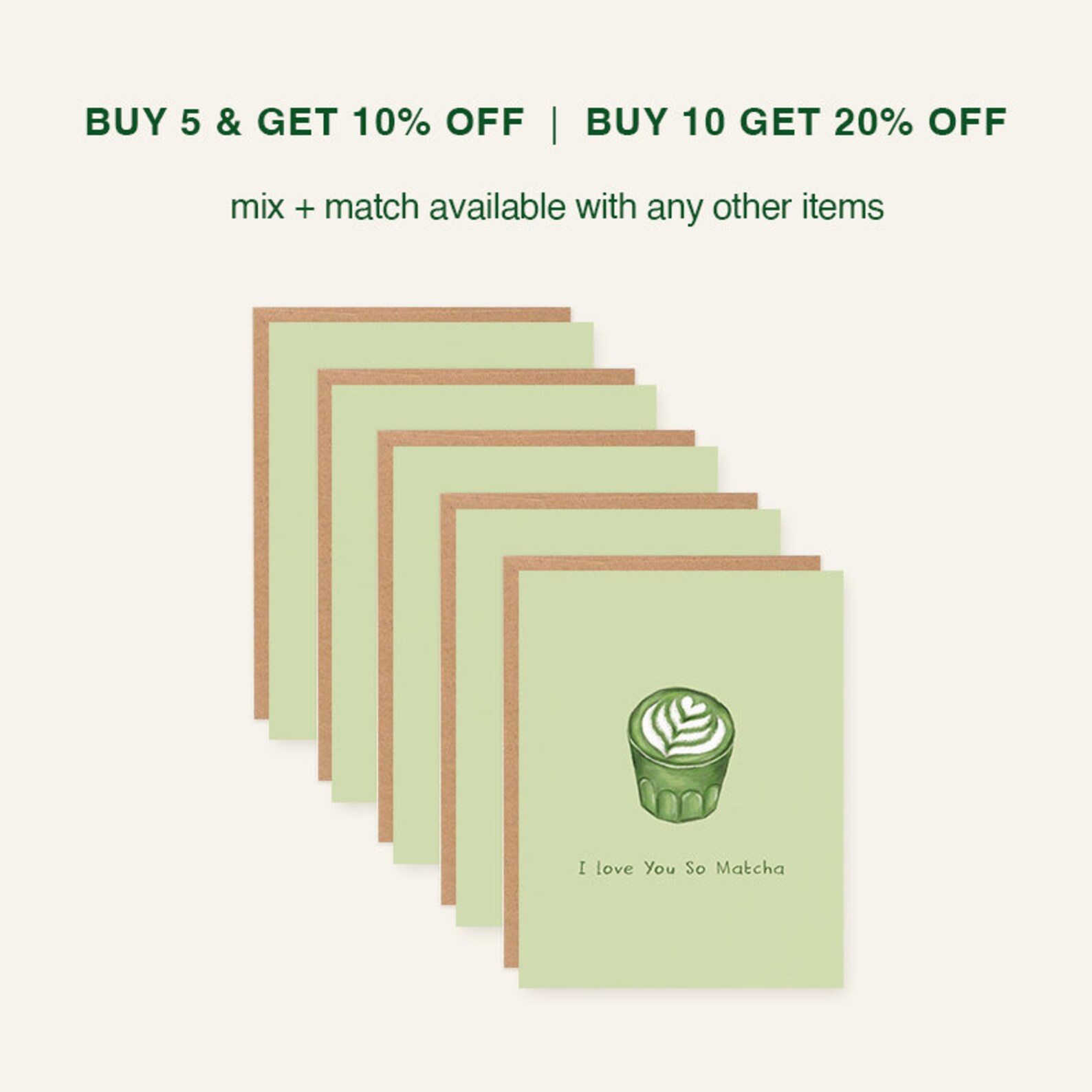 I Love You so Matcha Card for Couples Best Friends Anniversary Matcha ...