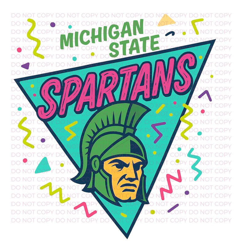 Retro Spartans PNG / Digital Download, Spartans Png, MSU Png, Michigan ...
