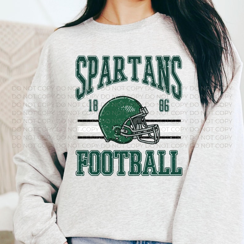 Vintage Spartans Football PNG / Digital Download, Spartans Png, MSU Png ...