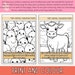 Farm Animal Mindful Colouring Pages X 20 With Positive Affirmations for ...