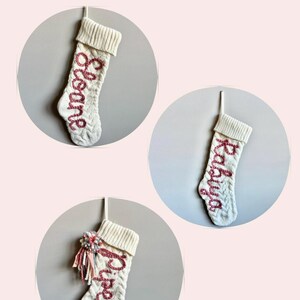 Hand-embroidered 18” Personalized Knit Christmas Stocking With Name ...