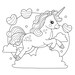 08 Printable Unicorn Coloring Pages for Kids and Adults - Digital ...