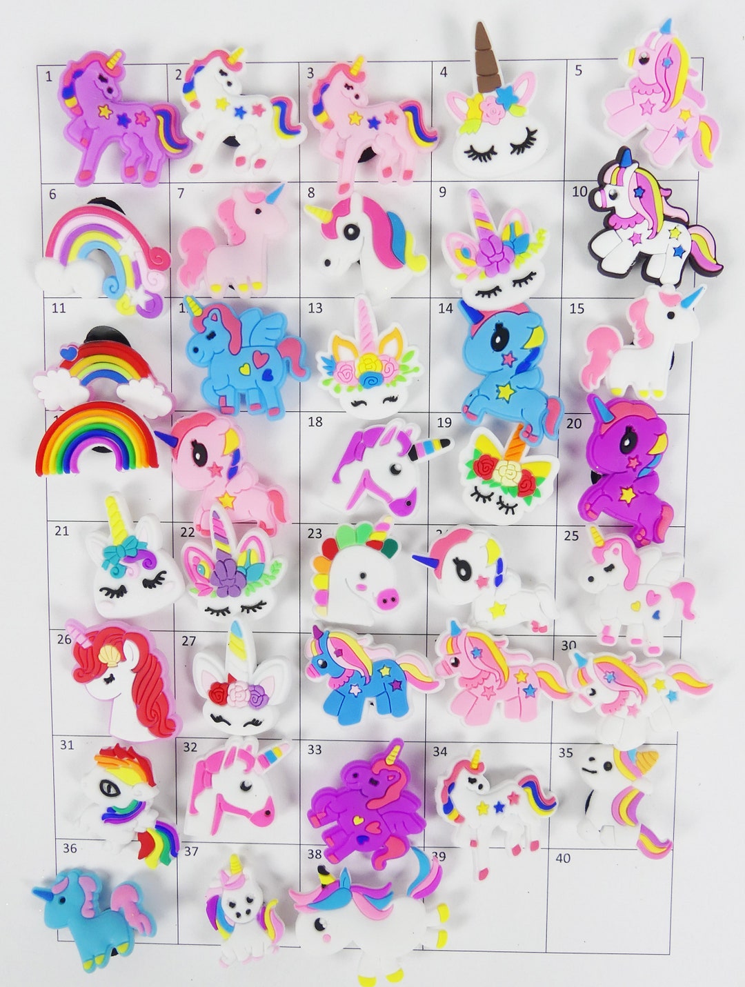 Girls Unicorn Croc Charms Girl BRACELETS Unicorns Rainbow Butterfly ...