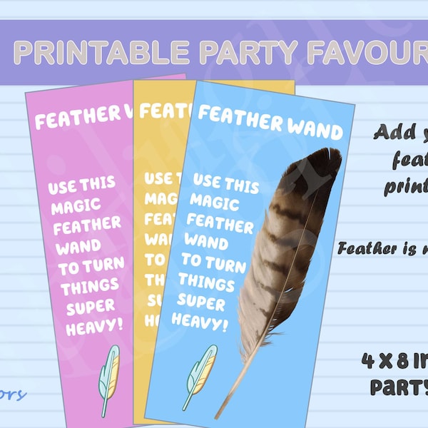 Bluey Featherwand Party Favor - Etsy